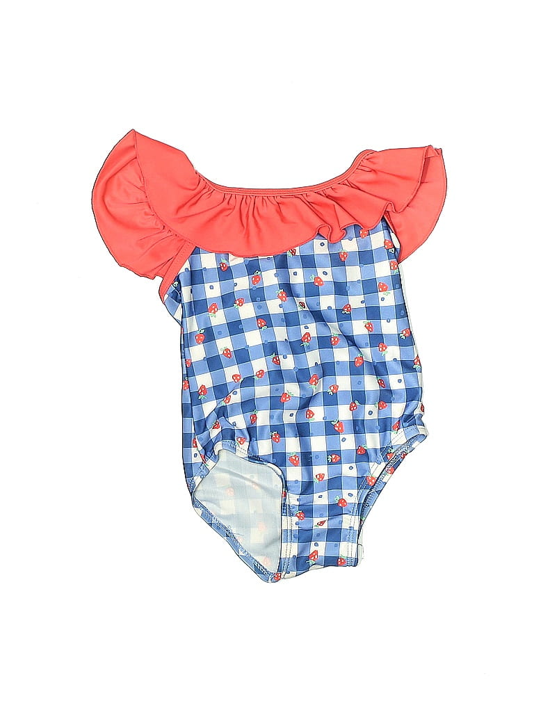 Assorted Brands Checkered-gingham Blue One Piece Swimsuit Size 2T - 50% ...