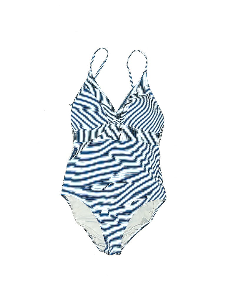 Charlie Chevron-herringbone Blue One Piece Swimsuit Size L - 37% off ...