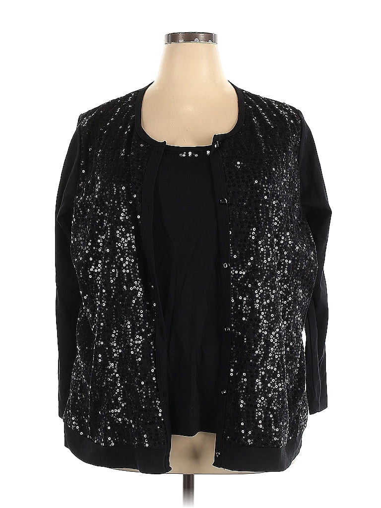 Quacker Factory Black Kimono Size 2X (Plus) - 37% off | ThredUp