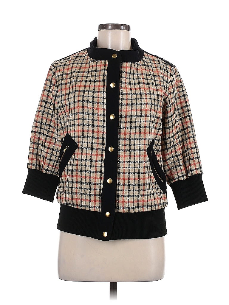 Lauren Moffatt 100% Wool Argyle Black Jacket Size M - 79% off | ThredUp