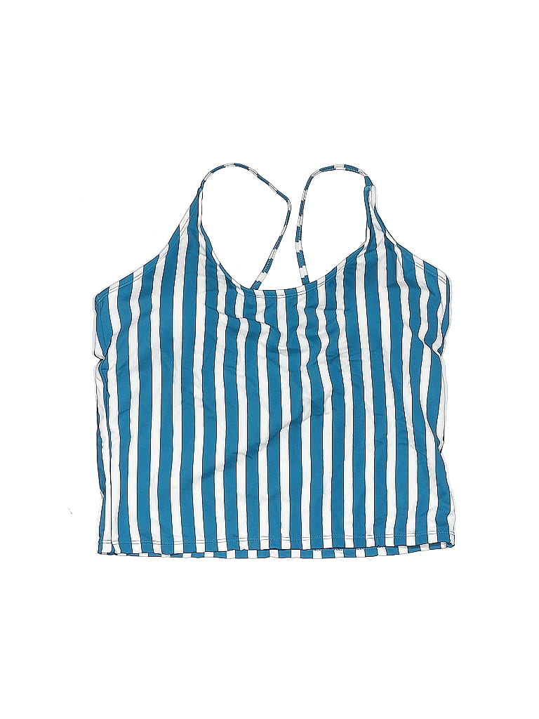 Coral Reef Swim Stripes Blue Swimsuit Top Size XL - 36% off | ThredUp