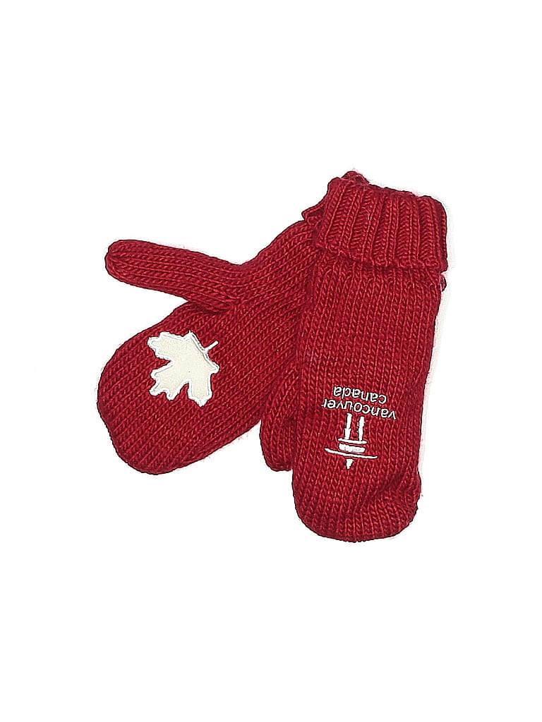 Assorted Brands Burgundy Red Mittens One Size - 52% off | ThredUp