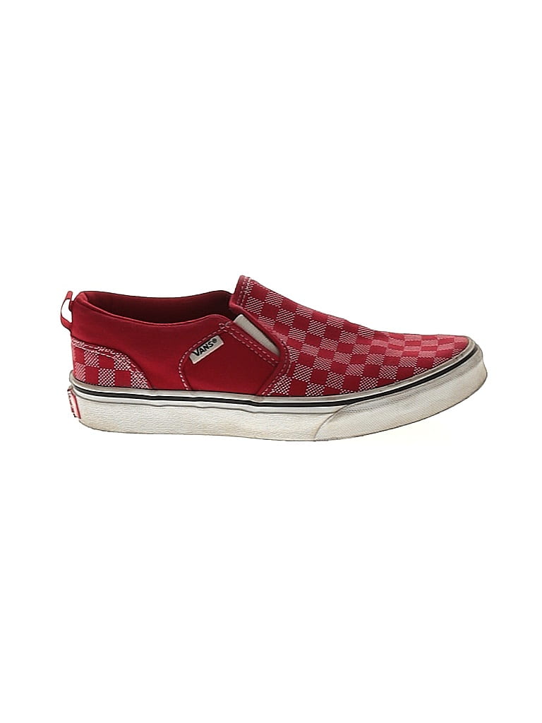Vans Checkered-gingham Red Sneakers Size 4 - 62% off | ThredUp