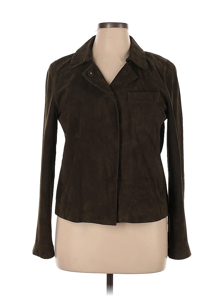 Talbots 100% Leather Brown Leather Jacket Size 14 - 74% off | ThredUp