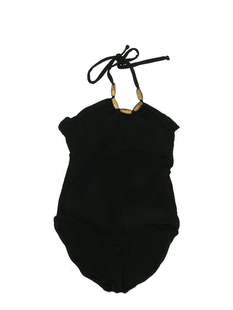 Robin Piccone Solid Black One Piece Swimsuit Size 14 - 72% off | ThredUp