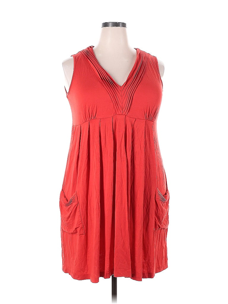 Calvin Klein Red Casual Dress Size 18 (Plus) - 65% off | ThredUp