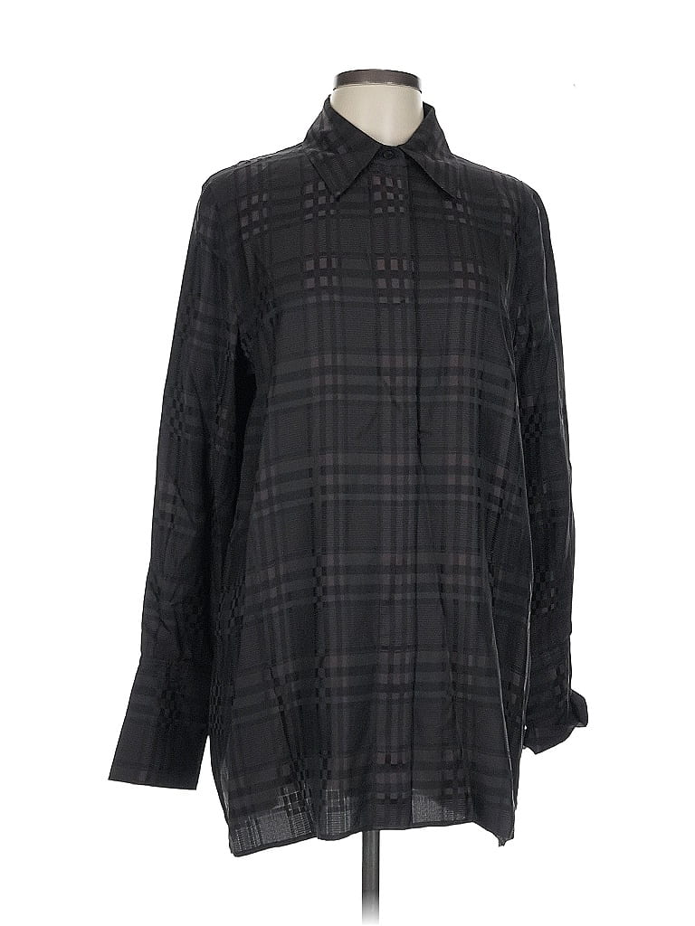 Cos 100% Cupro Black Long Sleeve Button-Down Shirt Size 10 - 73% off ...
