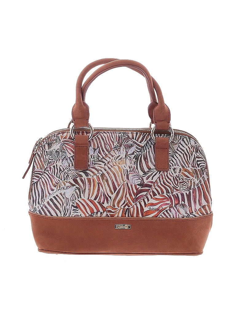 JCON 100% Leather Print Brown Tan Leather Tote One Size - 64% off | ThredUp