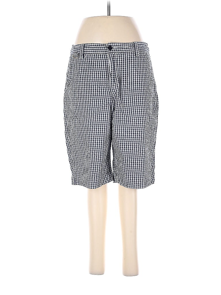 Basic Editions 100% Cotton Checkered-gingham Blue Casual Pants Size M ...