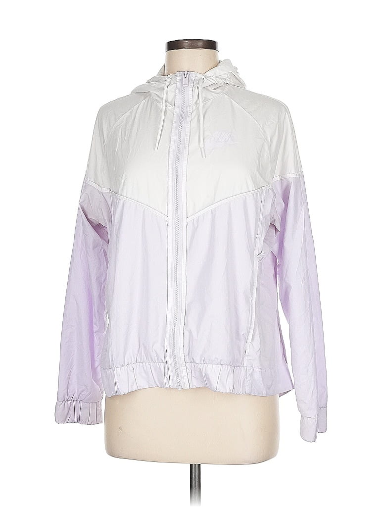 Nike 100% Recycled Polyester Color Block Purple Windbreaker Size M - 62% off | ThredUp