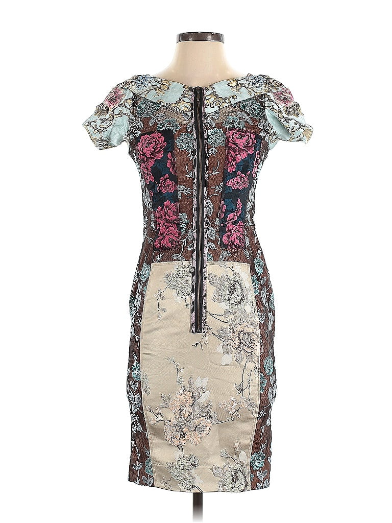Beguile by Byron Lars Paisley Gray Cocktail Dress Size 0 (Petite) - 74% ...