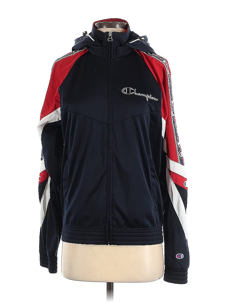 Champion 100% Polyester Blue Track Jacket Size XS - 58% off | ThredUp