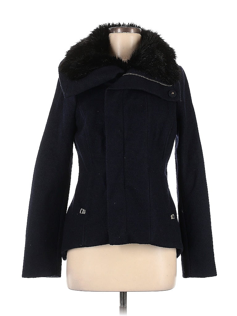 Bebe Blue Coat Size M - 72% off | ThredUp