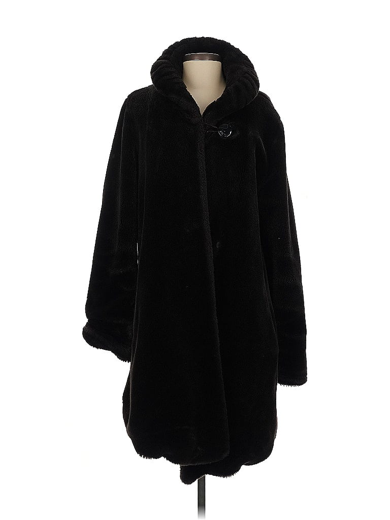 Saks Fifth Avenue Black Brown Coat Size S - 77% off | ThredUp