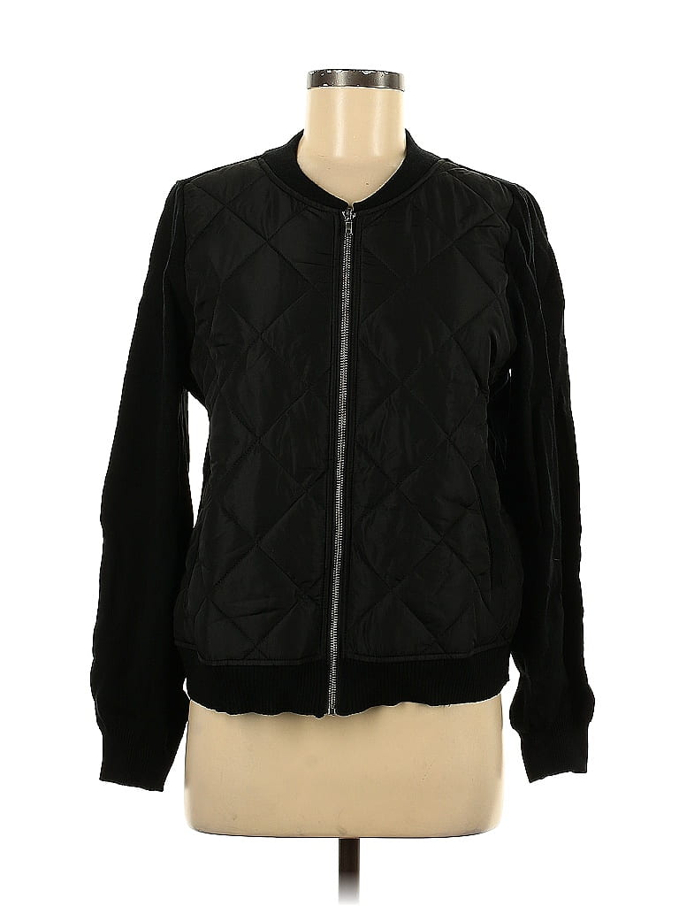 Liz Claiborne 100% Polyester Argyle Black Jacket Size M - 56% off | ThredUp