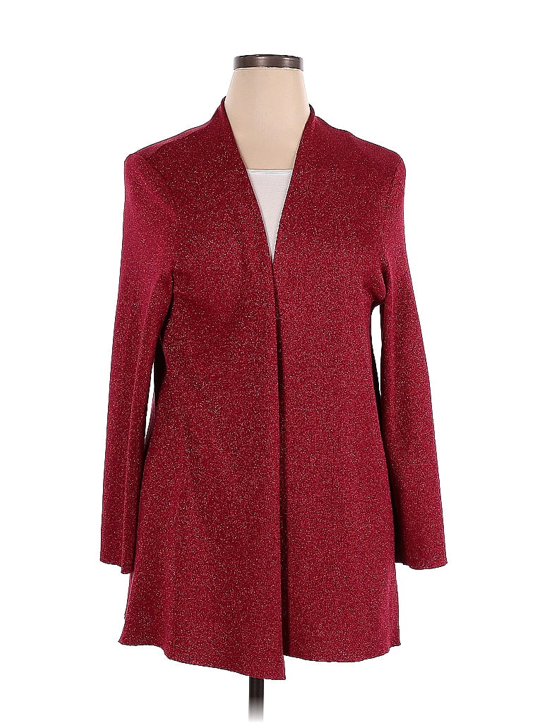 Nygard Collection Burgundy Silk Cardigan Size 1X (Plus) - 66% off | ThredUp
