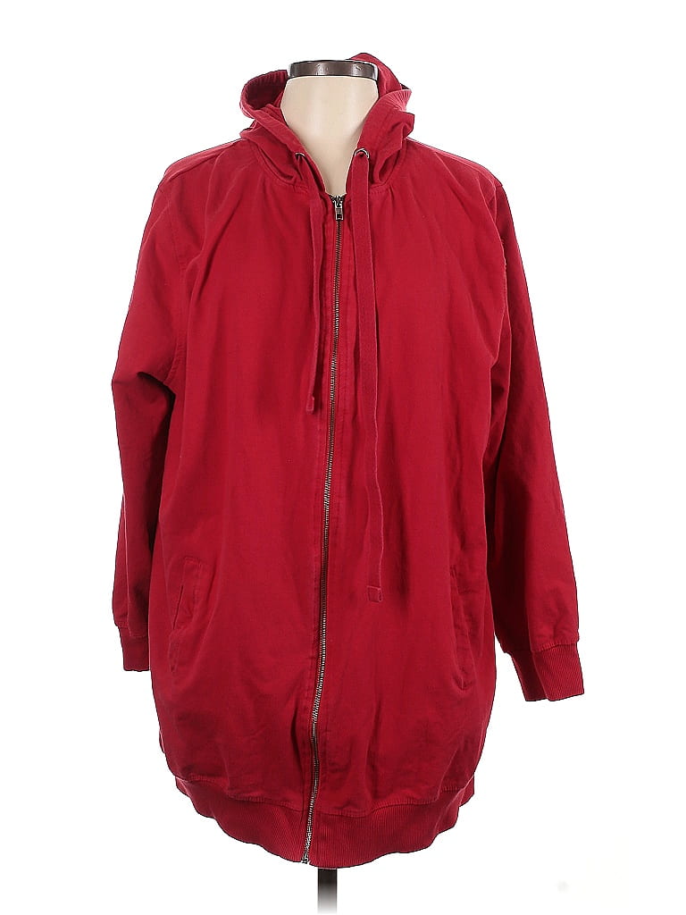 Ellos Red Zip Up Hoodie Size L - 55% off | ThredUp