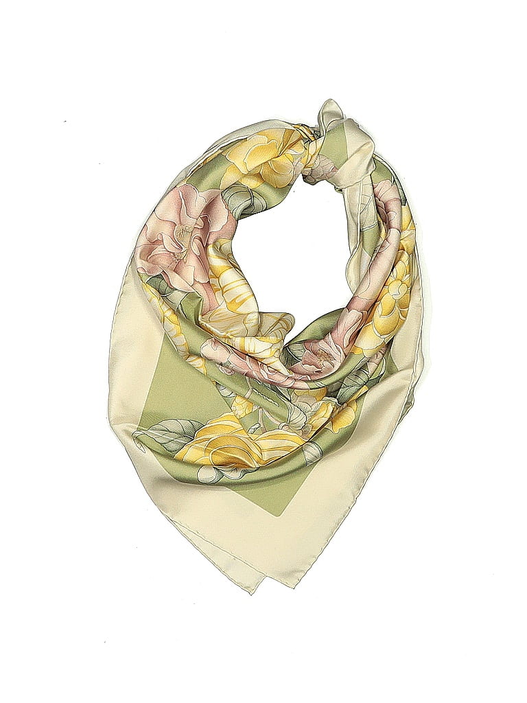 Salvatore Ferragamo Yellow Green Scarf One Size - 75% off | ThredUp