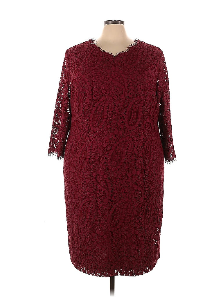 Talbots Burgundy Red Cocktail Dress Size 24 (Plus) - 66% off | ThredUp