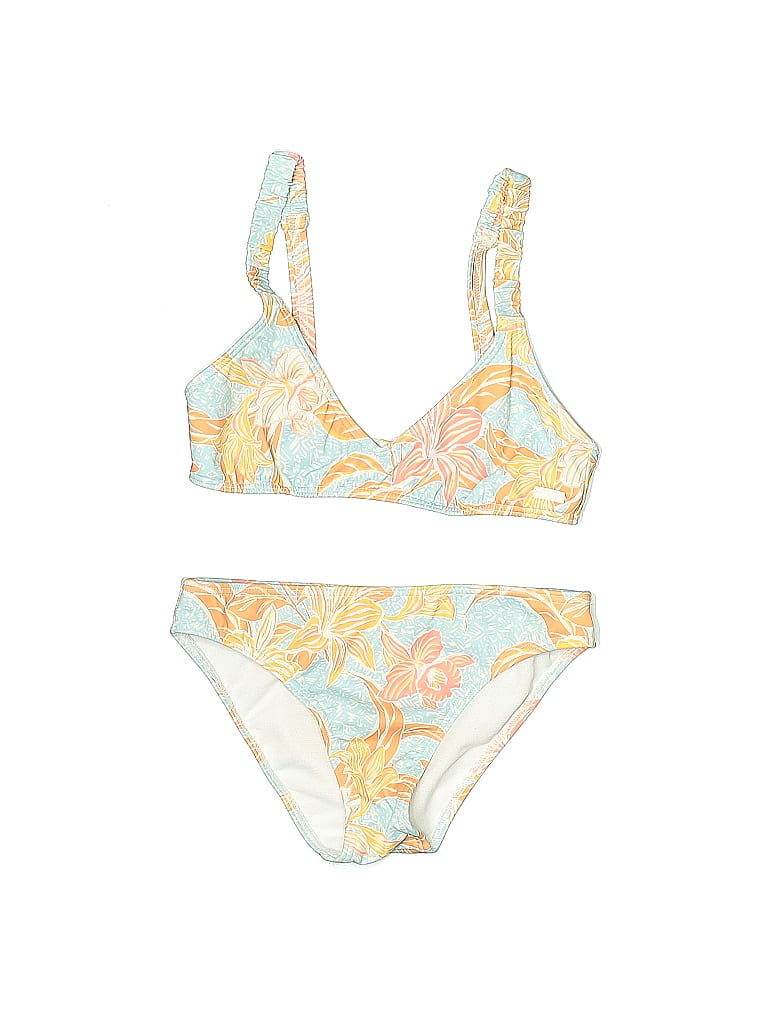 Roxy Paisley Yellow Two Piece Swimsuit Size 7 - 56% off | ThredUp