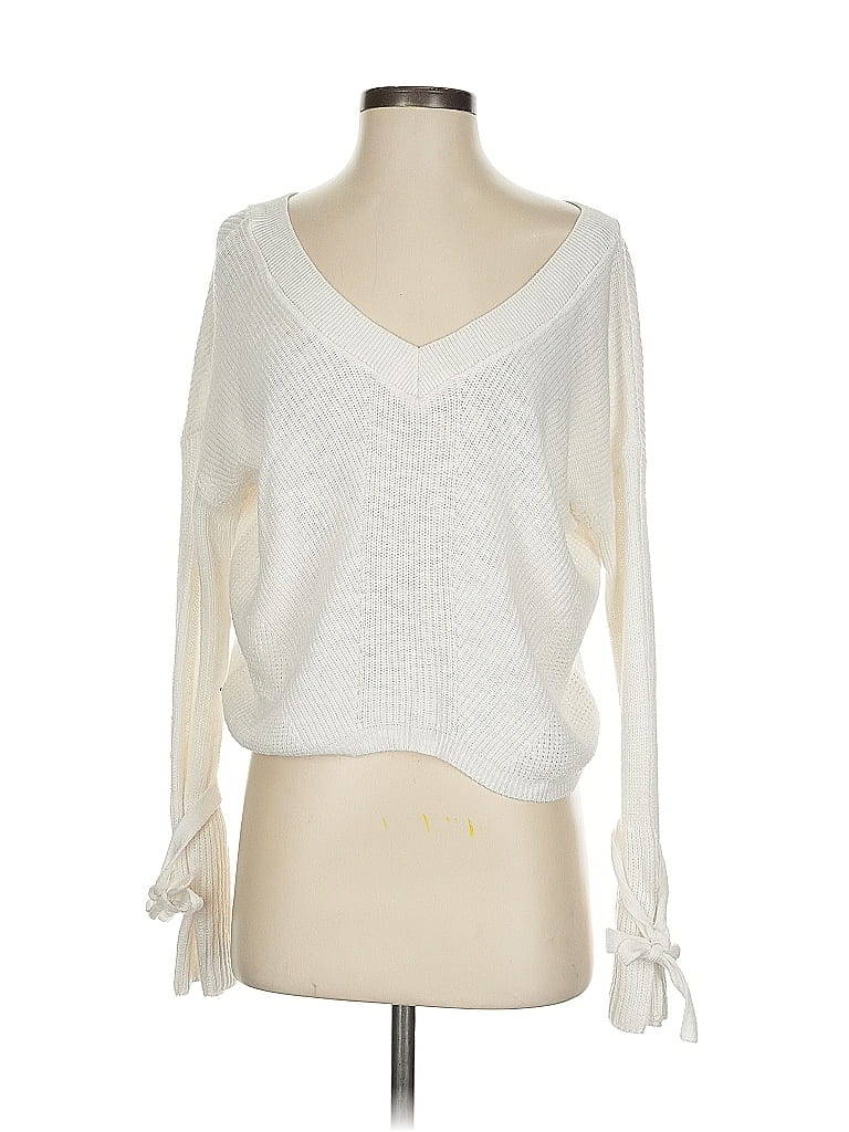 Express White Pullover Sweater Size XS - 75% off | ThredUp