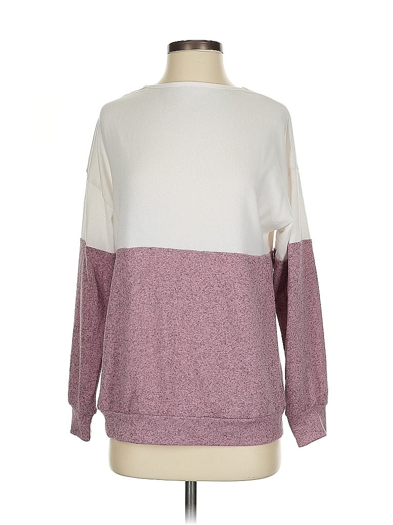 Shein 100% Polyester Color Block Pink Pullover Sweater Size 4 - 59% off ...