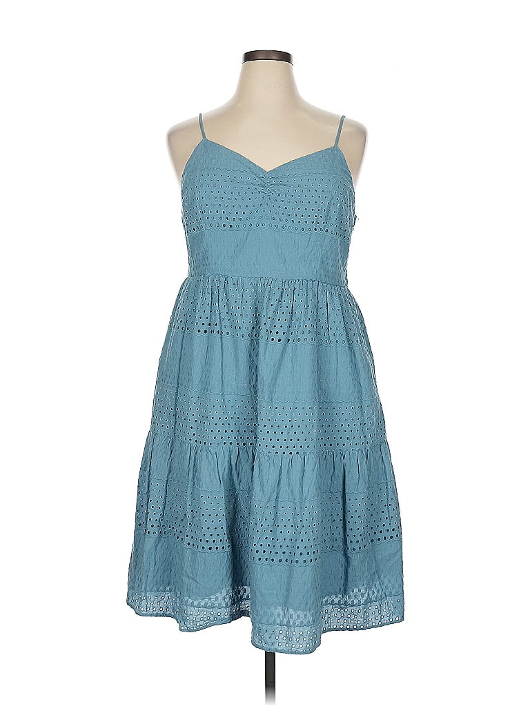 ModCloth 100% Cotton Teal Casual Dress Size XL - 60% off | ThredUp