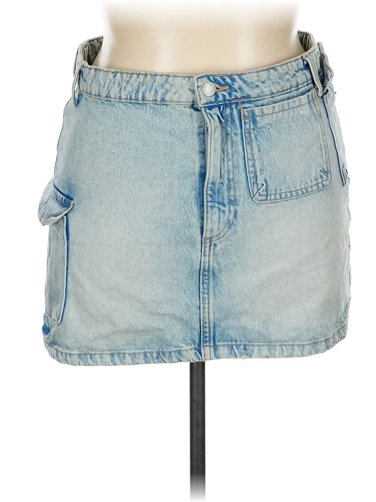 Zara 100% Cotton Blue Denim Skirt Size XL - 54% off | ThredUp