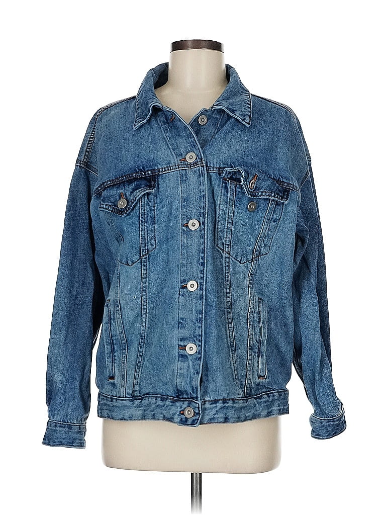 Wild Fable 100% Cotton Blue Denim Jacket Size M - 40% off | ThredUp