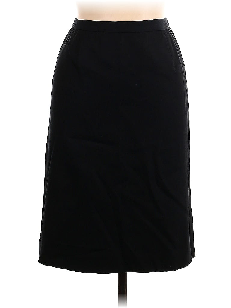 Jones New York Solid Black Silk Skirt Size 10 - 80% off | ThredUp