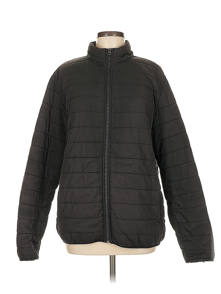 Assorted Brands 100% Recycled Polyester Solid Black Jacket Size M - 57% ...