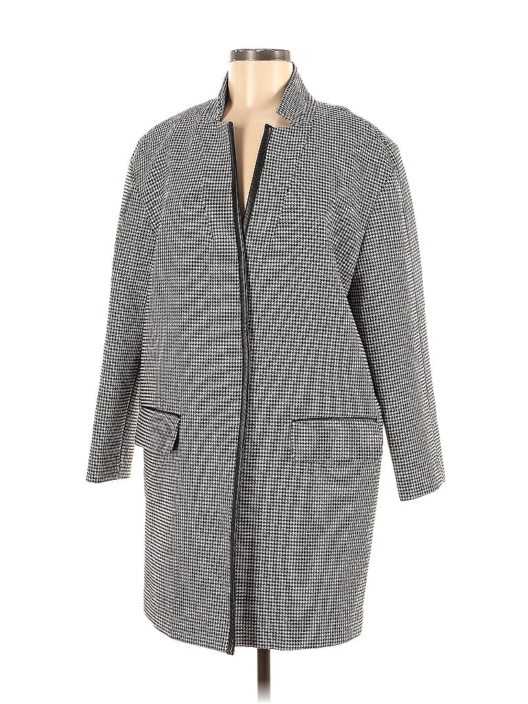 Express Houndstooth Gray Coat Size M - 71% off | ThredUp