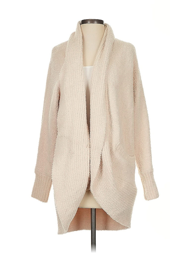Cupcakes & Cashmere 100% Polyester Tan Cardigan Size S - 77% off | ThredUp