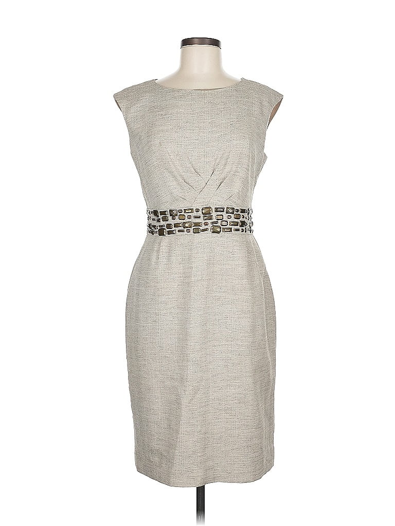 Classiques Entier 100% Polyester Tweed Gray Cocktail Dress Size 6 - 86% ...