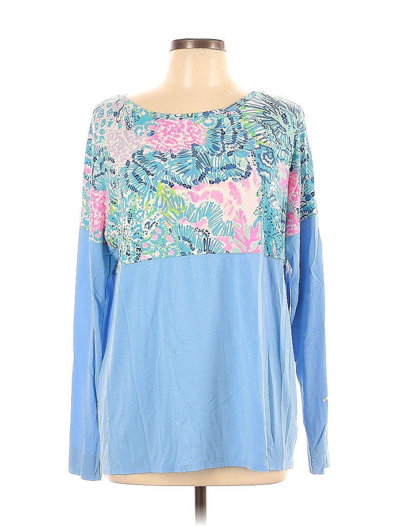 Lilly Pulitzer Blue Long Sleeve T-Shirt Size L - 43% off | ThredUp