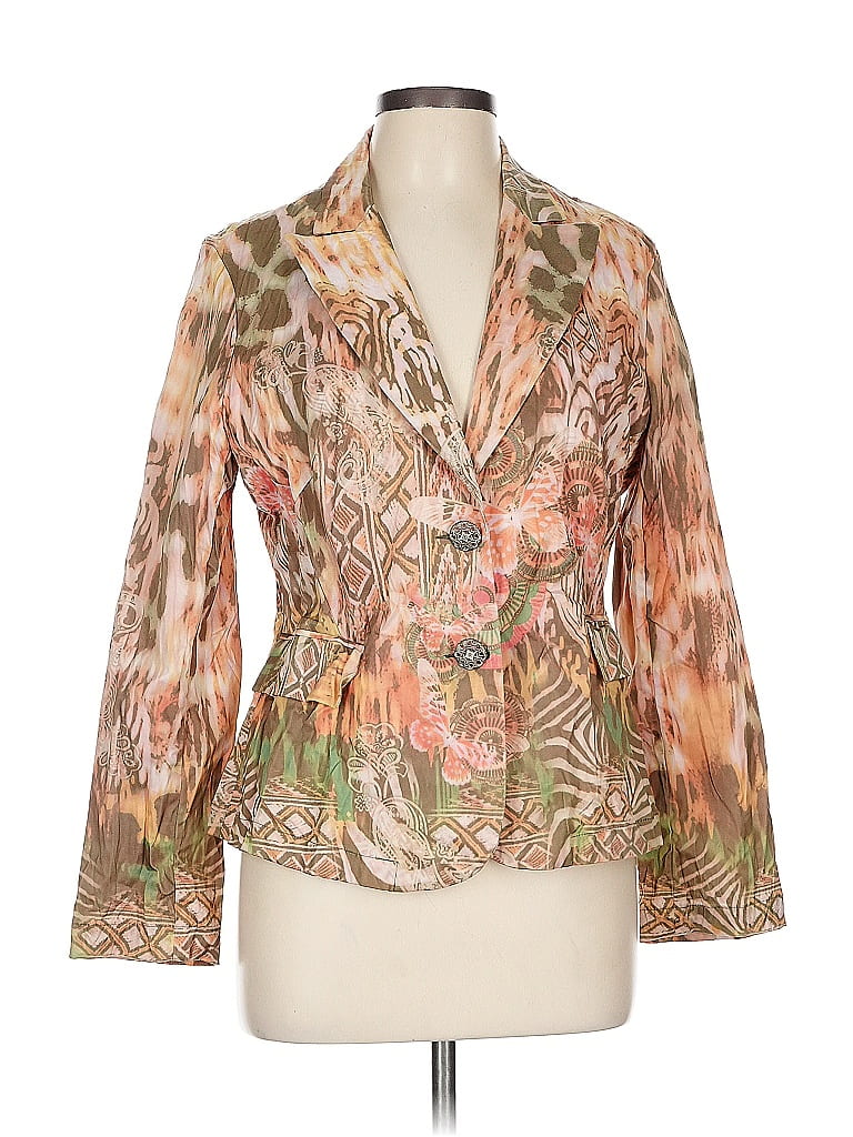 Alberto Makali Print Gold Blazer Size L - 88% off | ThredUp