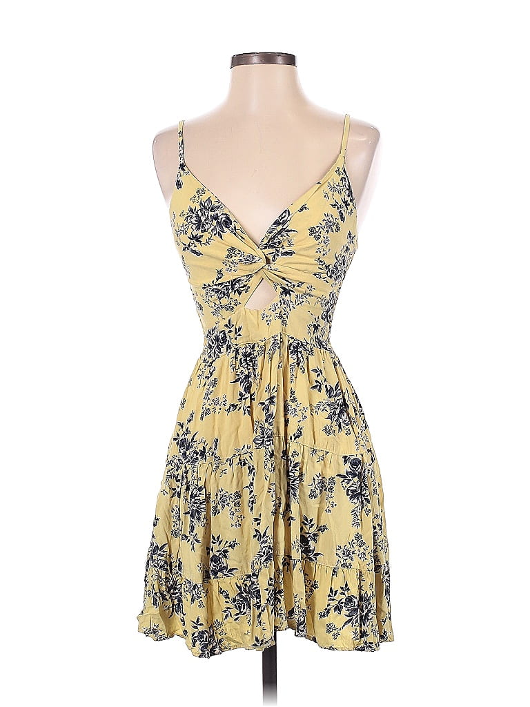 Angie Floral Yellow Cocktail Dress Size XS (Estimated) - 57% off | ThredUp