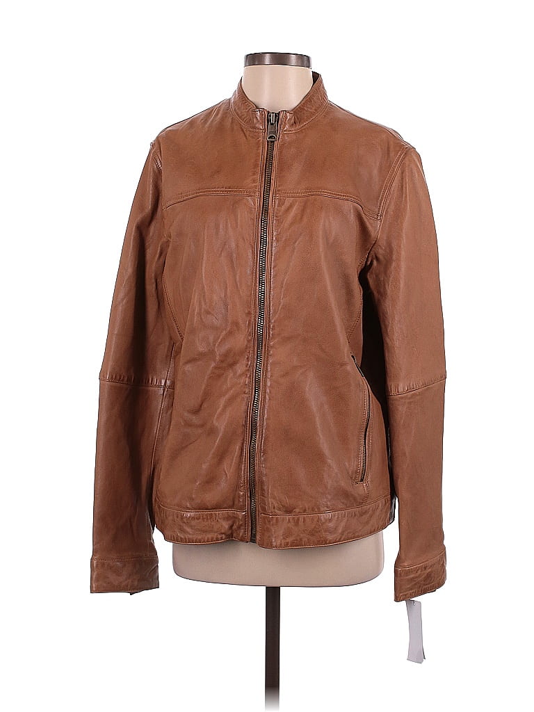 Wilsons Leather 100% Leather Solid Brown Leather Jacket Size S - 75% off | ThredUp