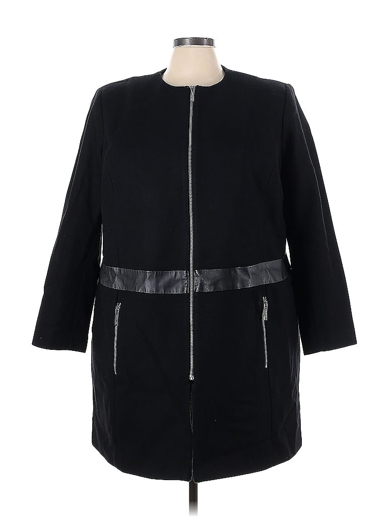 MICHAEL Michael Kors Black Blue Wool Coat Size 3X (Plus) - 80% off ...