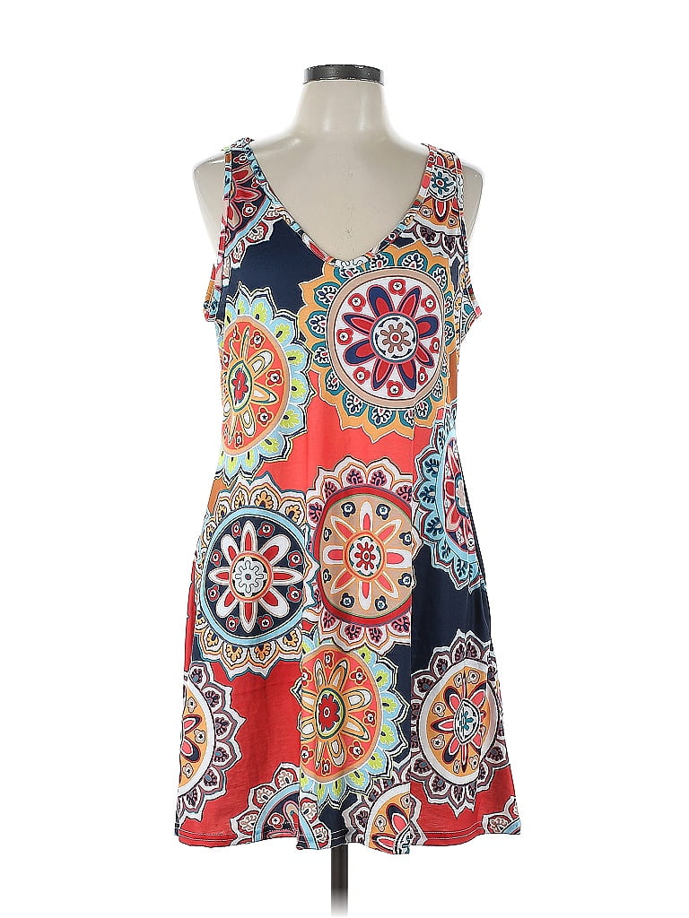 Suvimuga Paisley Orange Casual Dress Size L - 66% off | ThredUp
