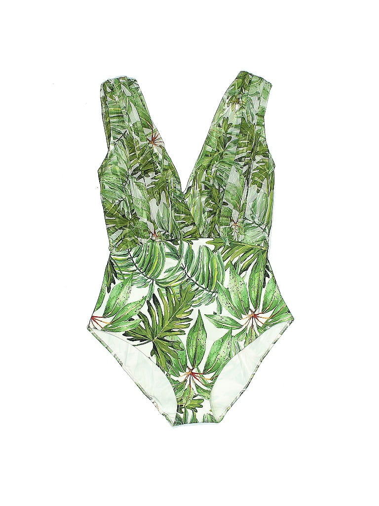 Chiara Boni La Petite Robe Tropical Green One Piece Swimsuit Size 46 ...