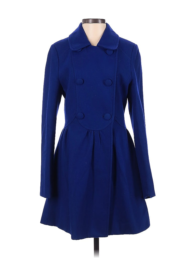 Kling Blue Wool Coat Size S - 72% off | ThredUp