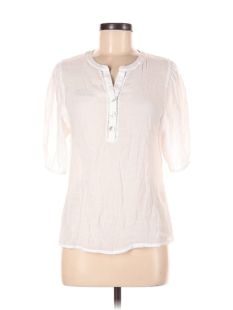 Parallel Skies White 3/4 Sleeve Blouse Size M - 64% off | ThredUp