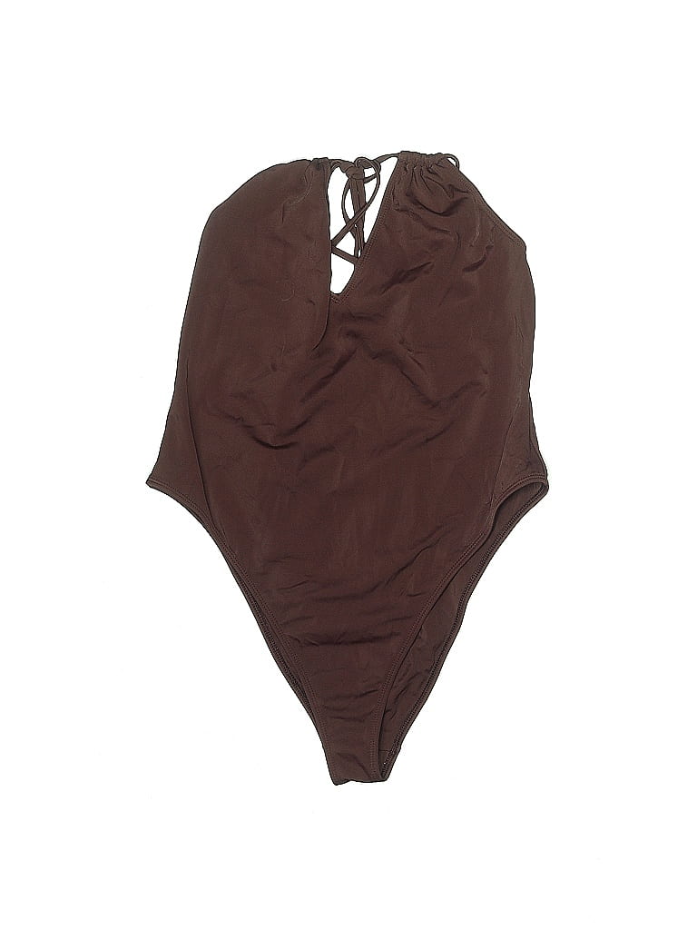 PacSun Solid Brown One Piece Swimsuit Size L - 52% off | ThredUp