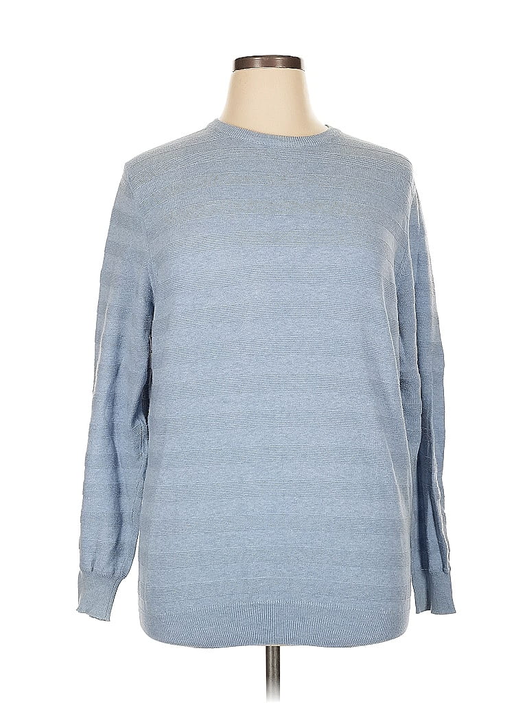 Paul Stuart 100% Cotton Blue Pullover Sweater Size XL - 78% off | ThredUp