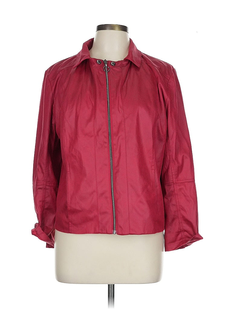 Allison Daley 100% Polyester Red Jacket Size L (Petite) - 60% off | ThredUp