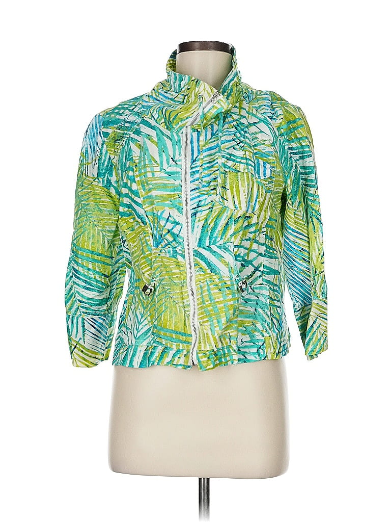 Ruby Rd. Tropical Green Track Jacket Size 8 - 68% off | ThredUp