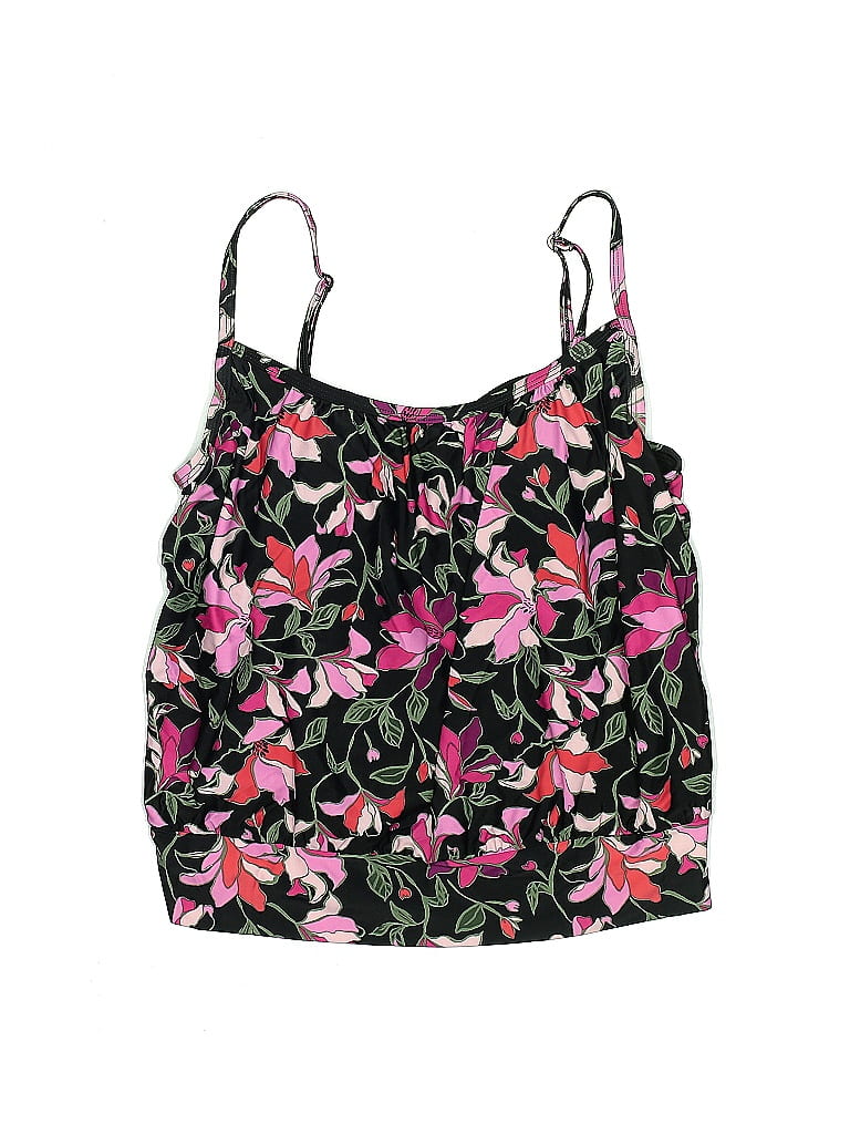 Kona Sol 100% Recycled Plastic Floral Pink Swimsuit Top Size M - 44% ...
