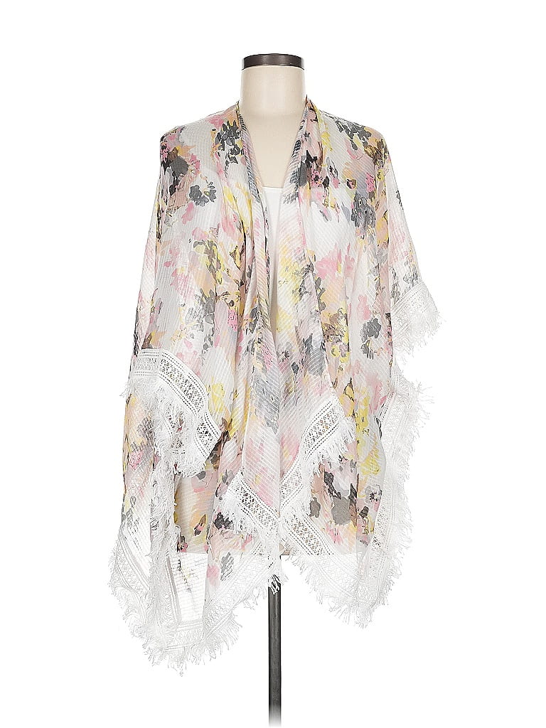 Cejon 100% Polyester White Kimono One Size - 52% off | ThredUp