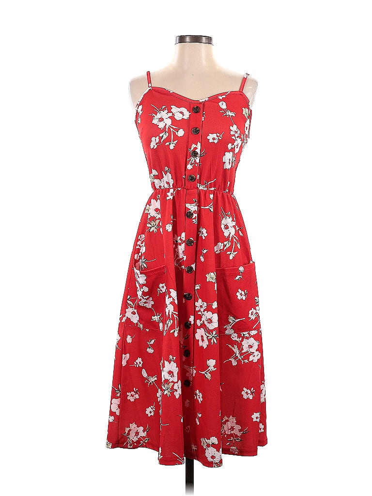 Halife Floral Red Casual Dress Size S - 50% off | ThredUp
